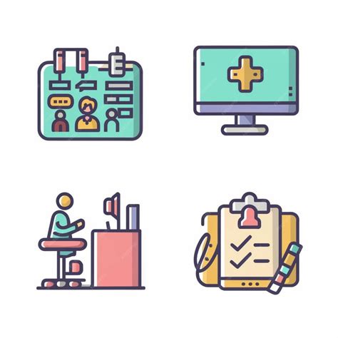 Premium Vector Medical Coder Icon Vector Set