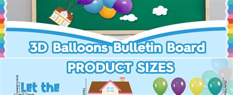 3d Colorful Balloon Bulletin Board Classroom Decoration Mix
