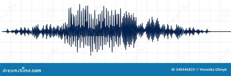 Dark Blue Seismic Activity Diagram Showing Radio Frequency Waves And