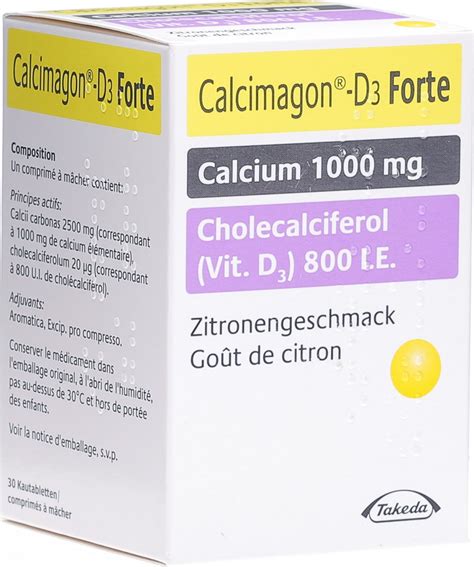 Calcimagon D3 Forte Kautabletten Zitron Neu 30 Stück In Der Adler