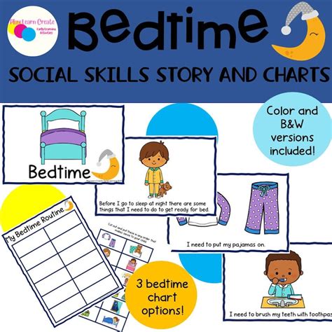 Bedtime Social Skills Story Bedtime Routine Chart Bedtime Visuals