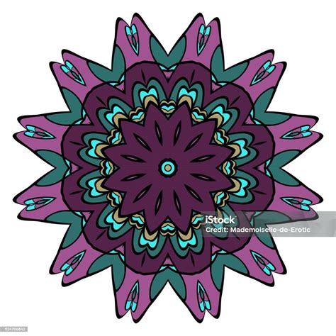 꽃 만다라입니다 빈티지 장식 장식입니다 동양 패턴 벡터 일러스트 레이 션입니다 0명에 대한 스톡 벡터 아트 및 기타 이미지 0명 꽃 식물 동기 부여 Istock