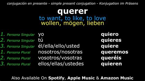 Querer Conjugation Chart