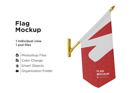 플래그 모형 디자인 프리미엄 Psd 파일