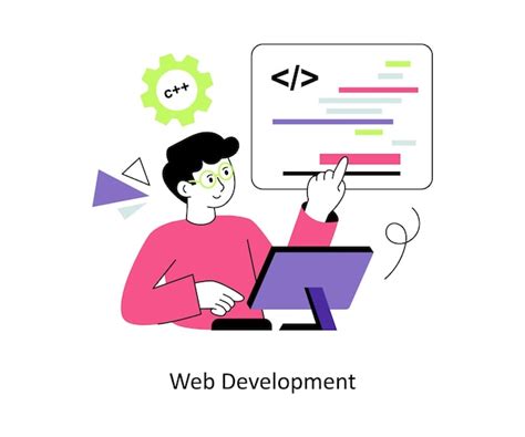 Premium Vector Web Development Flat Style Design Vector Illustration