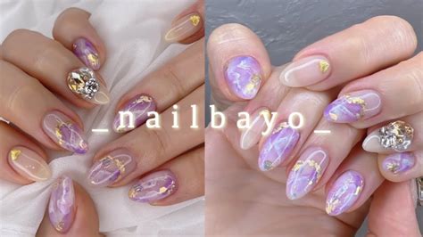 네일바요nailbayo마블네일대리석네일마블대리석네일브이컷스톤네일셀프네일 Youtube