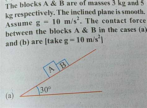 [answered] The Blocks A B Are Of Masses 3 Kg And 5 Kg Respectively The