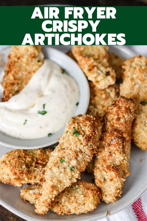 Air Fryer Crispy Artichokes Easy Appetizer Domestic Superhero