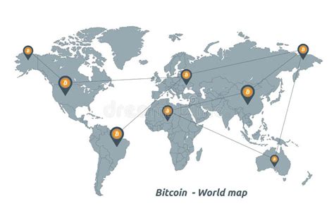 Bitcoin Map Network White Background Stock Illustrations 440 Bitcoin