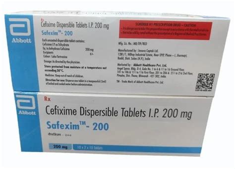Cefixime 200mg Packaging Size 10x20 At ₹ 800 Box In Indore Id 2854073523930