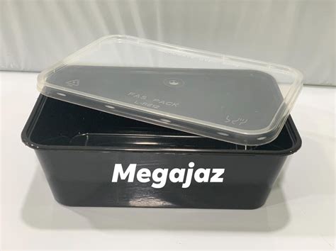 Black Microwable Container Re Megajaz Packaging Supplies