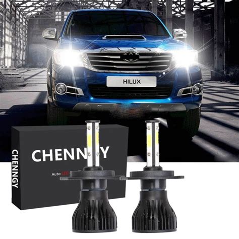 New ชุดหลอดไฟหน้า H4 6000k 4 ด้าน สําหรับ Hilux Revo 2015 2018 2 ชิ้น
