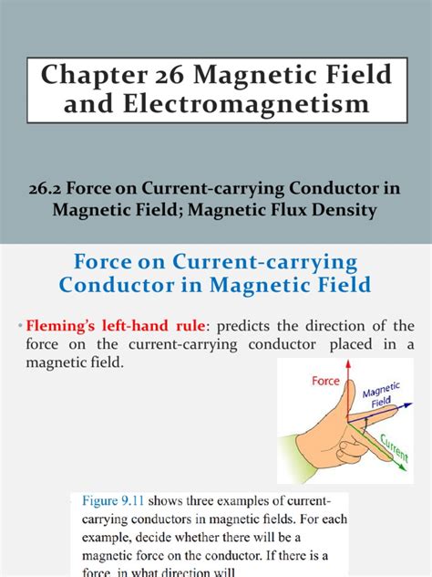 26 2 Force On Current Carrying Conductor In Magnetic Filed Magnetic