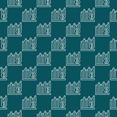 Bitcoin Cryptocurrency Graph Crypto Trading Linear Seamless Pattern