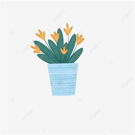 실내 녹색 식물 화분 꽃 일러스트 만화 실내 녹색 식물 화분에 심은 식물 화분에 심은 꽃 Png 일러스트 및 Psd 이미지