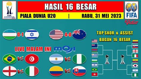 Hasil Piala Dunia U Tadi Malam Babak Besar USA Vs SELANDIA BARU UZBEKISTAN Vs ISRAEL