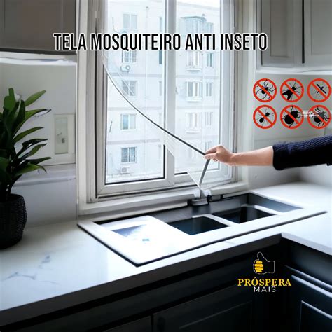Tela Anti Inseto Mosquiteira Janela Basculante X Cm X Tela Para Janela Velcro Contra