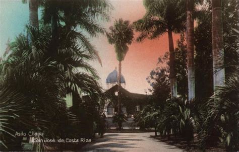 San Jose Costa Rica Asilo Chapui Chapel Tinted Real Photo Vintage