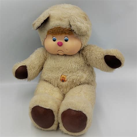 Ancienne Peluche Ours Beige Marron Nombrilou AJENA