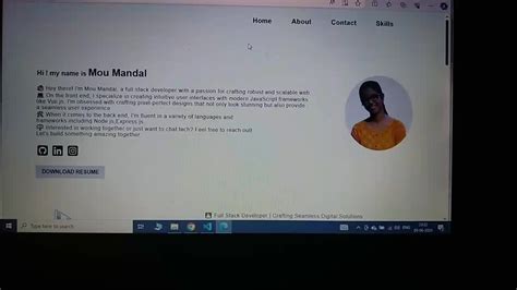 Create My First Portfolio Using Html And Css Mou Mandal Posted On The Topic Linkedin