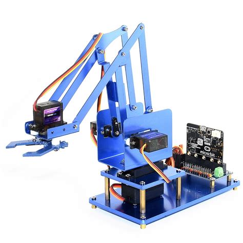 Waveshare Diy Microbit Metal 4dof Rc Robot Arm Kit With Digital Servos