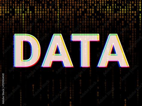 Big Data Illustration On A Binary Cryptographic Cipher Code Background