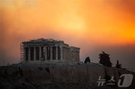 사진 아테네 파르테논 신전 위협하는 그리스 산불 뉴스1
