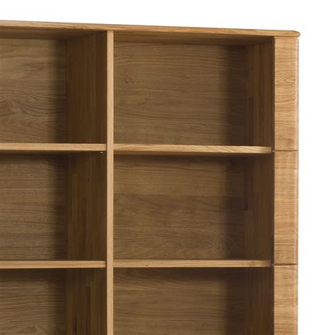 Biblioteka regał masywny olejowany z litego drewna dębowego szczotkowanego w stylu nowoczesnym