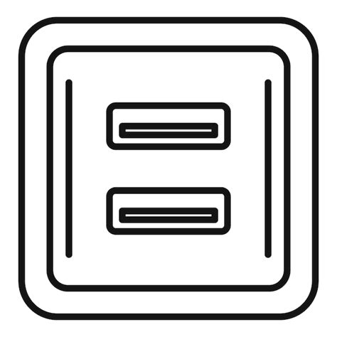 Premium Vector Usb Power Socket Icon Outline Usb Power Socket Vector Icon For Web Design
