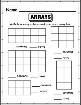Arrays And Repeated Addition Worksheets 2nd Grade By The Blue Sky