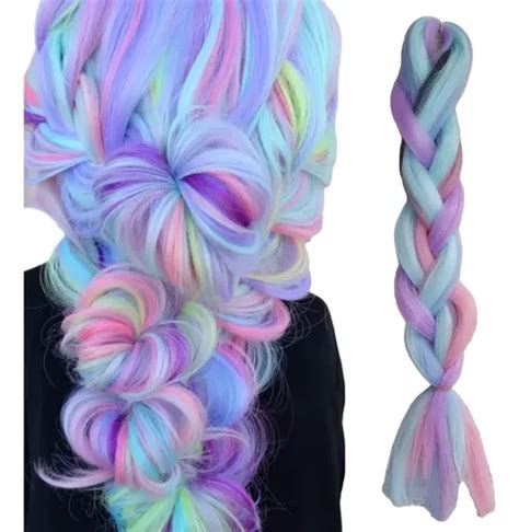 Trenza Africana Extension Kanekalon Lila Aqua Celeste Premiu