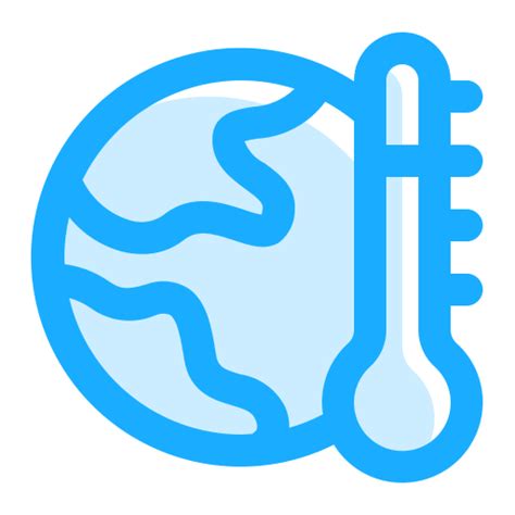Icono De Calentamiento Global Generic Blue