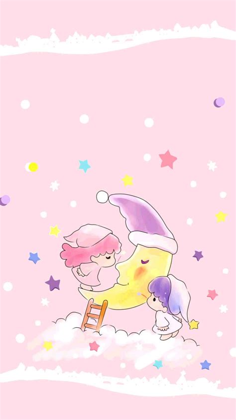 ปักพินโดย Kennis Law ใน Little Twin Stars วอลเปเปอร์ น่ารัก ภาพวาด