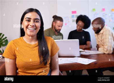 Portrait Of Young Indian Woman Mobile App Design Creative Coding Team