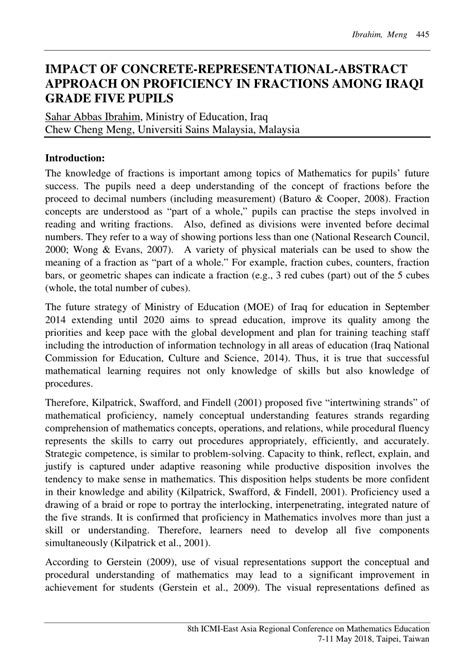 Pdf Impact Of Concrete Representational Abstract Approach On