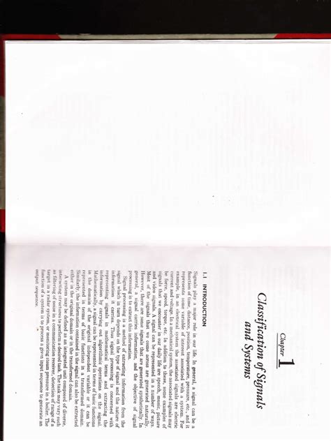 Chapter 01 Classification Of Signals And Systems Pdf