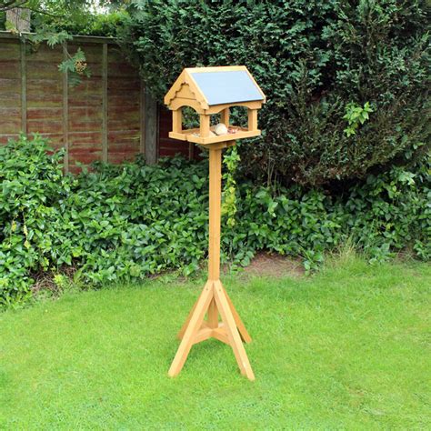Bird Table Premium Wood Slate Garden Birds Feeder Feeding Station Free
