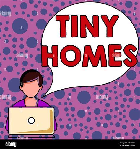 Writing Displaying Text Tiny Homes Business Showcase Houses Contain One Room Only Or Two And