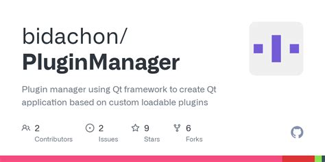 github bidachon pluginmanager plugin manager using qt framework to