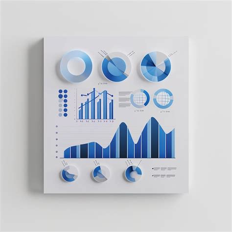 Polygonal Statistics Chart Premium Ai Generated Image