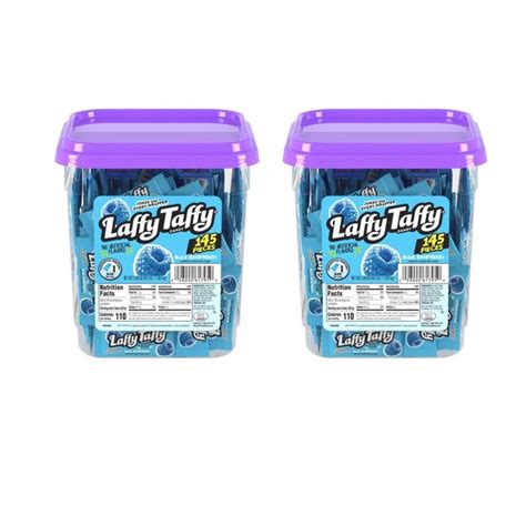 Laffy Taffy Candy Jar Blue Raspberry Chewy Candy 145 Count Pack Of