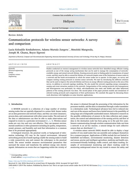 pdf communication protocols for wireless sensor networks a survey
