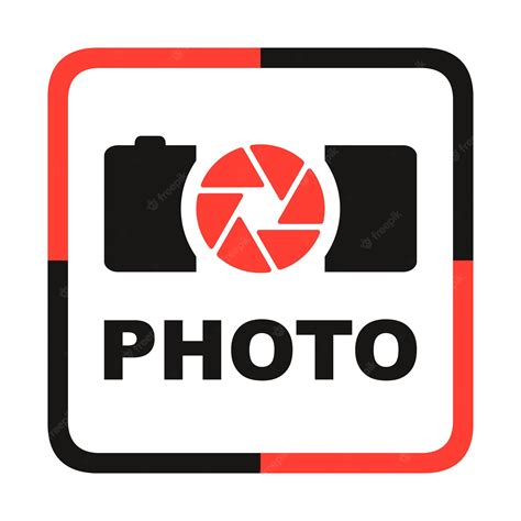 Ícone De Vetor De Câmera Emblema De Fotografia Câmera Com Moldura