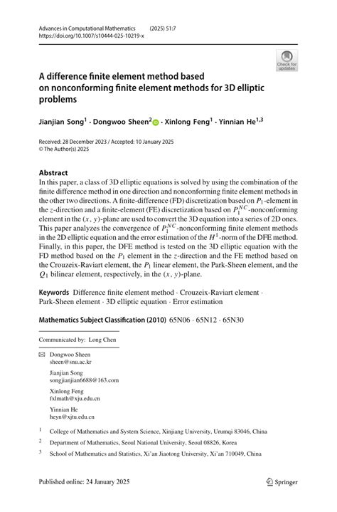 Pdf A Difference Finite Element Method Based On Nonconforming Finite