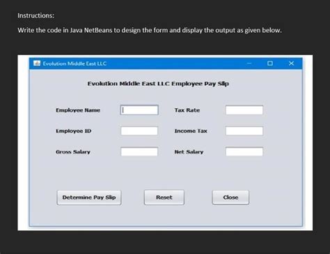 Solved Instructions Write The Code In Java Netbeans To