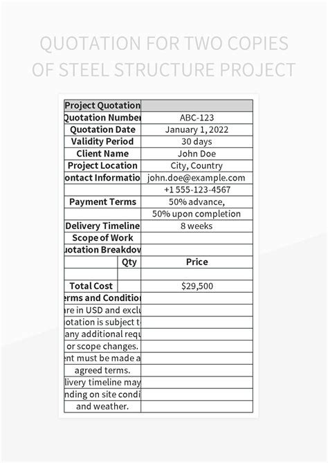 Free Project Inquiry Quotation Templates For Google Sheets And