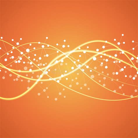 Molecule And Communication With Connected Dots And Lines Science