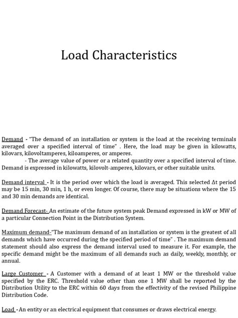 Load Classfication Pdf Demand Electrical Substation