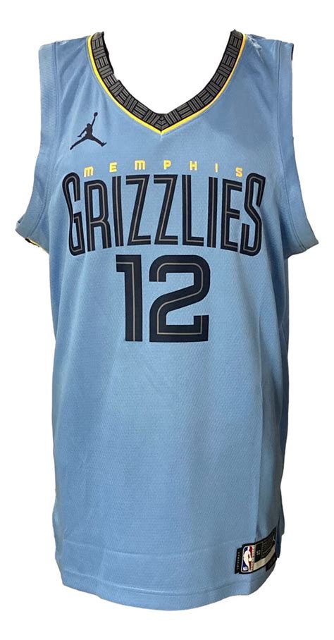 Ja Morant Signed Memphis Grizzlies Light Blue Nike Swingman Jersey Bas