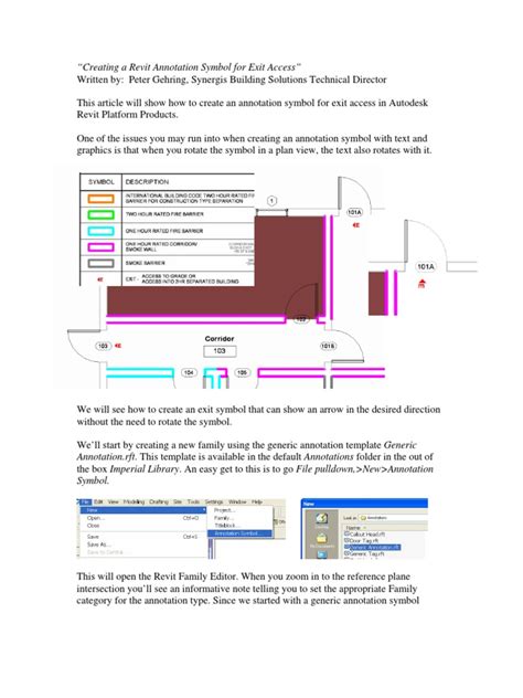Creating Revit Annotation Symbol Exit Access 100107 Pdf Autodesk